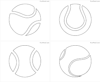 Four Coloring: Free printable Tennis Ball coloring pages for kids