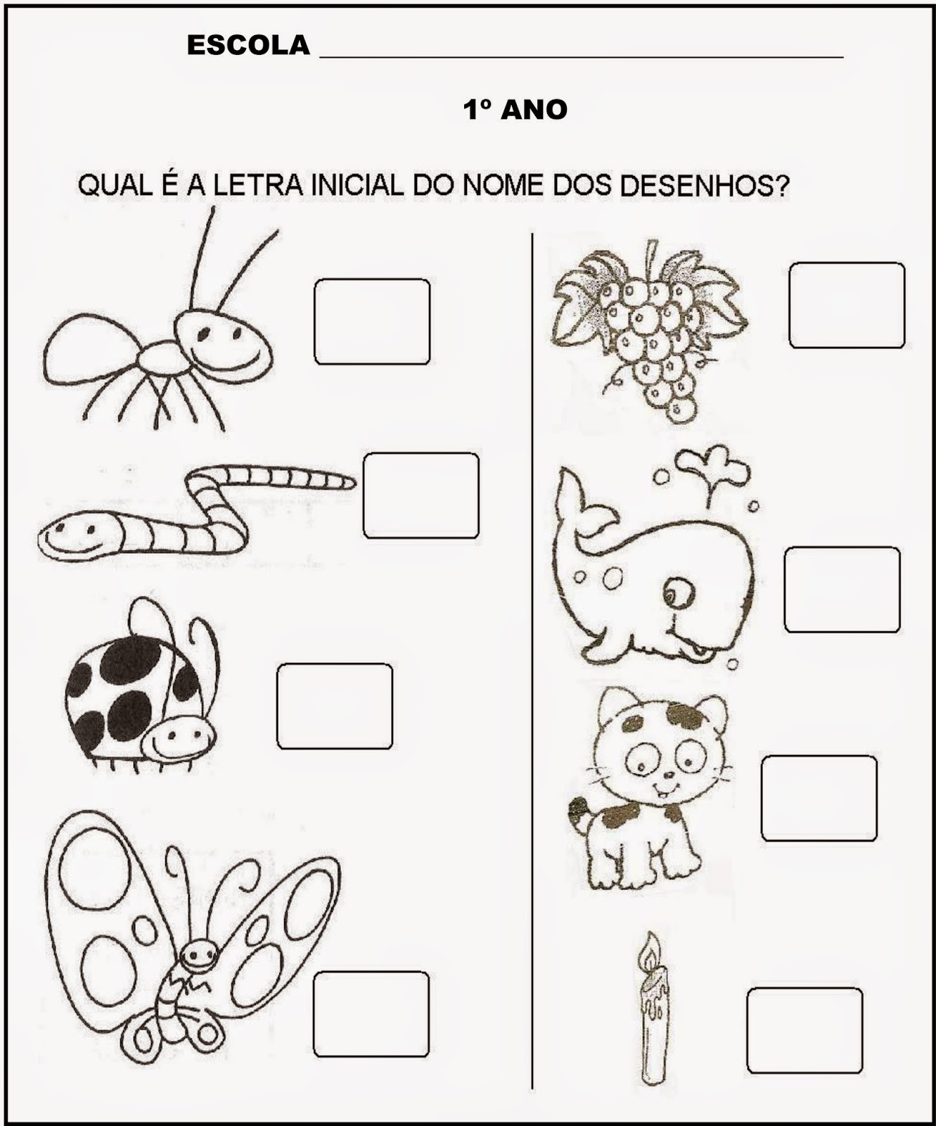 Educando com Amor!: Atividades com Letra Inicial