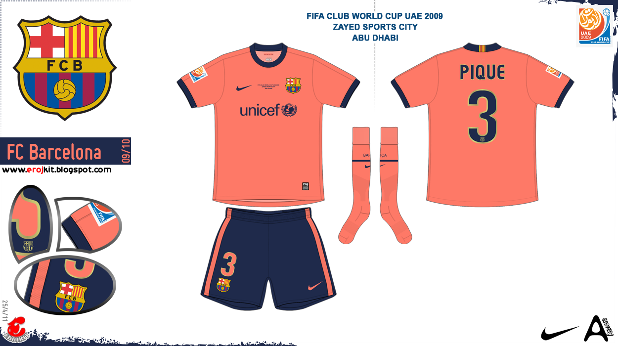 Kit Design, by eroj: 2009-10 Barcelona (Home e Away)