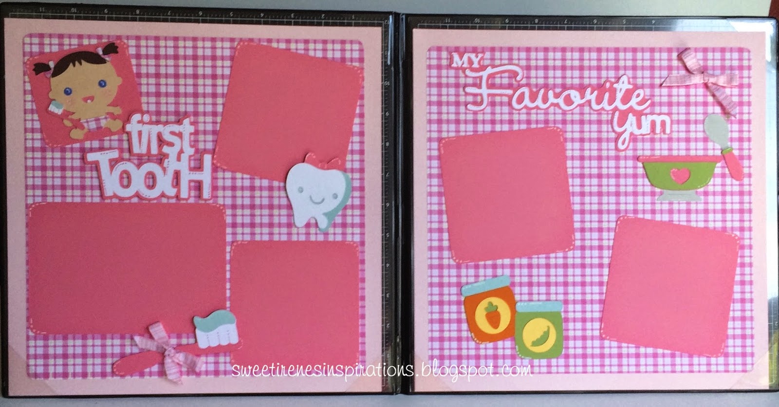 Sweet Irene's Inspirations: Baby's First Tooth Scrapbook Pages