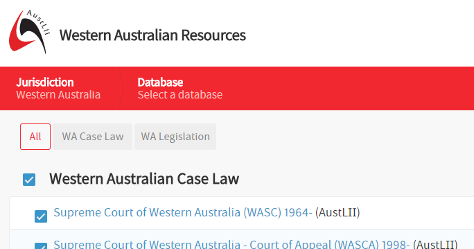 AustLII & The WASC Judgment dates