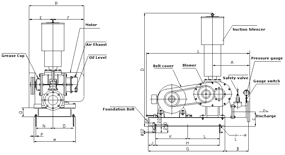 Environmech Sdn. Bhd. since 2012: Drawing for Belt-Driven Blower