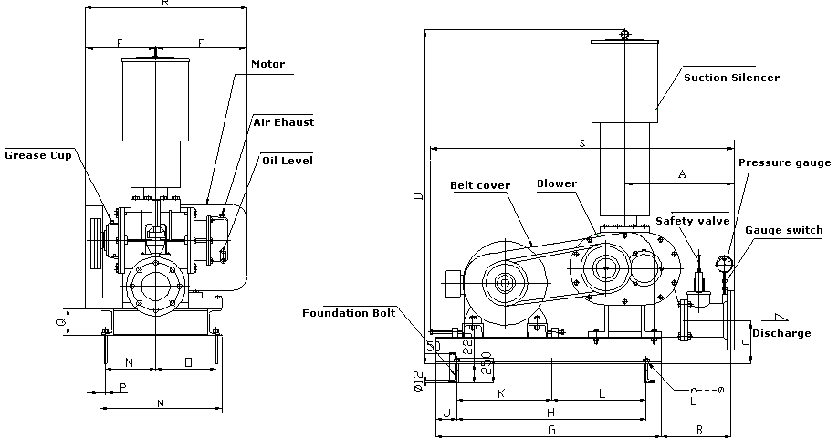 Environmech Sdn. Bhd. since 2012: Drawing for Belt-Driven Blower