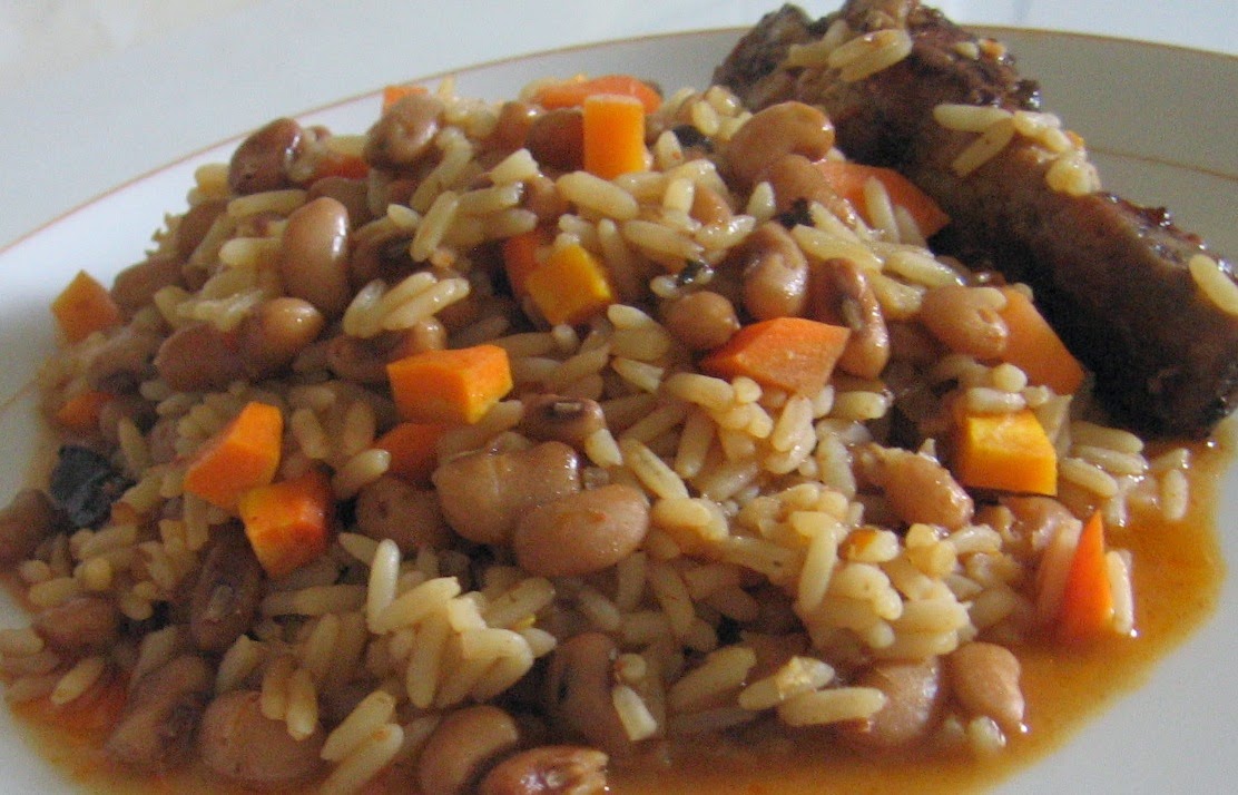 SPECIAL AFRICAN FOODS: JOLLOF RICE WITH BEANS AND CARROTS.......
