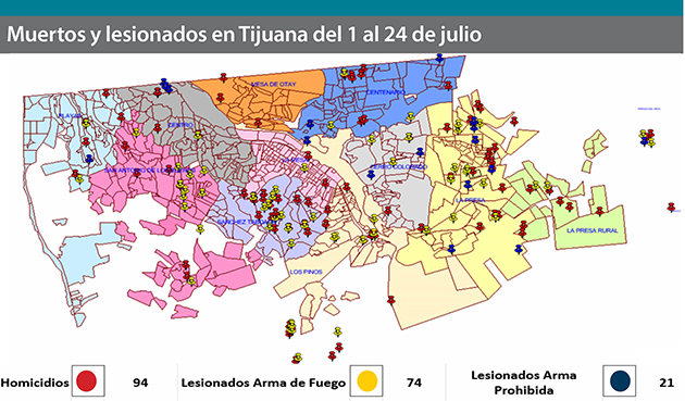 Routes and Capos of the drugs trafficking cartels in Tijuana ...