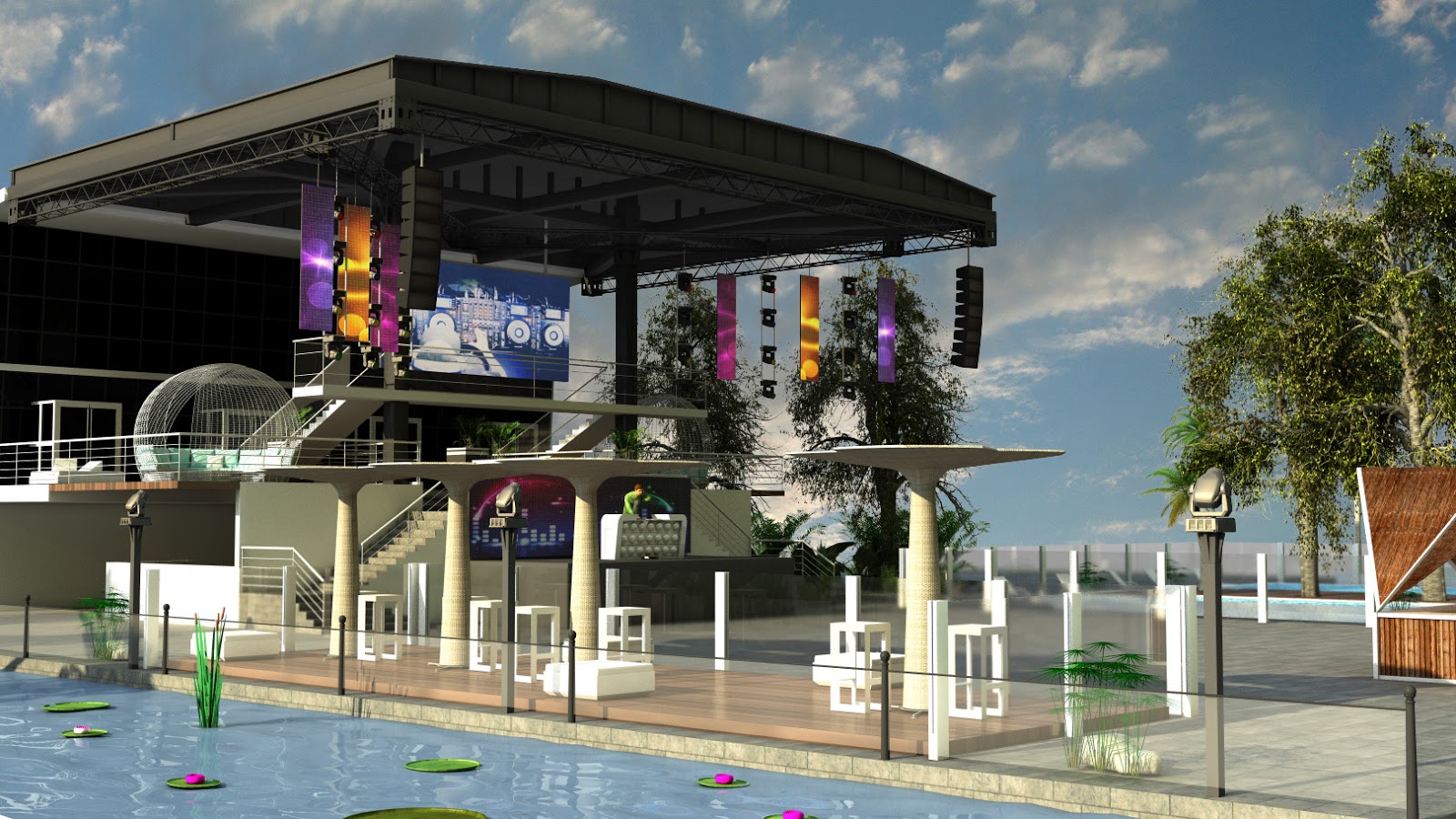 Selmi 3D: Infografia 3D Discoteca Falkata Sundown Gandia