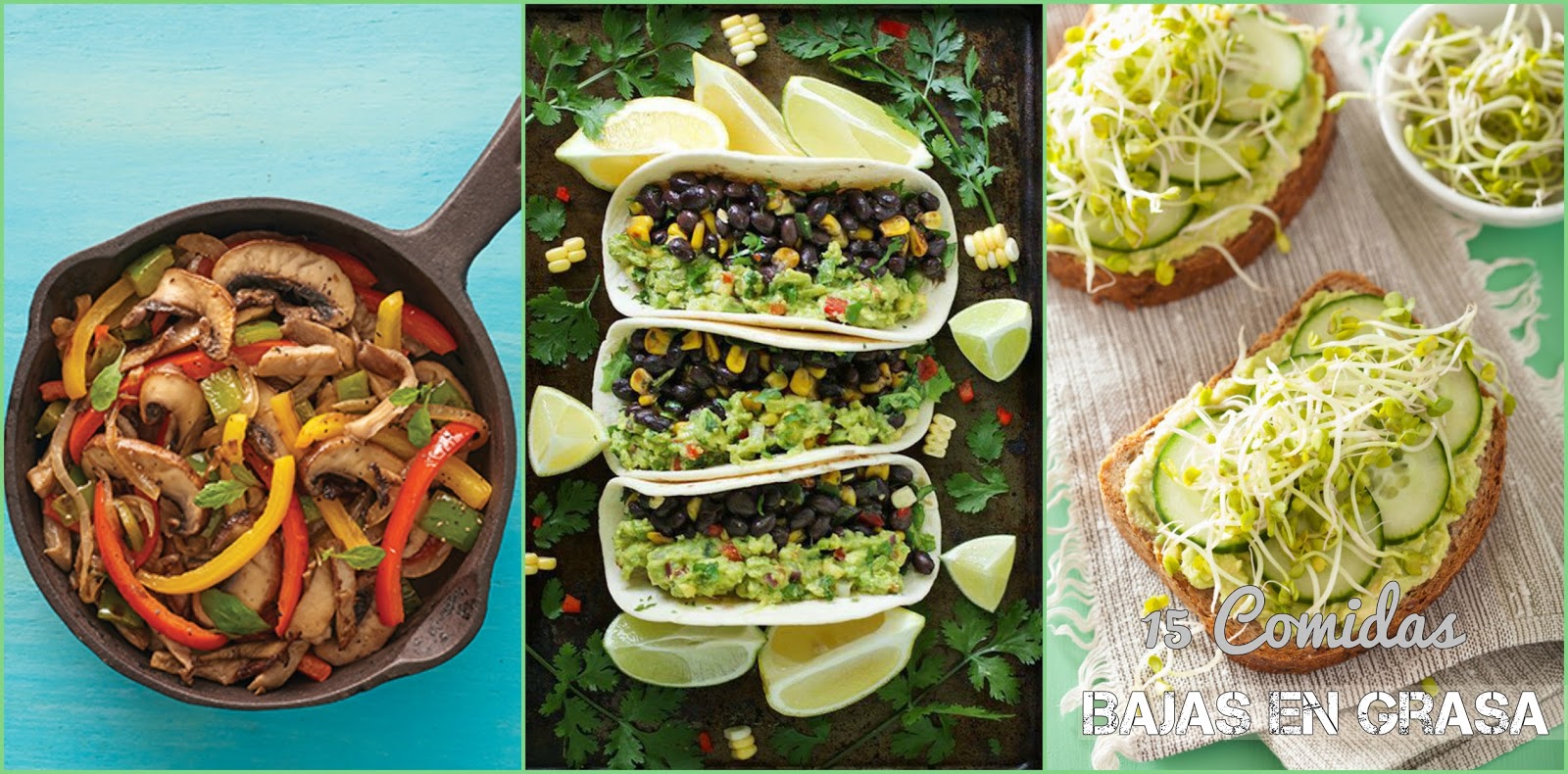 15 comidas bajas en grasa - Salud y Nutrición Para Todos