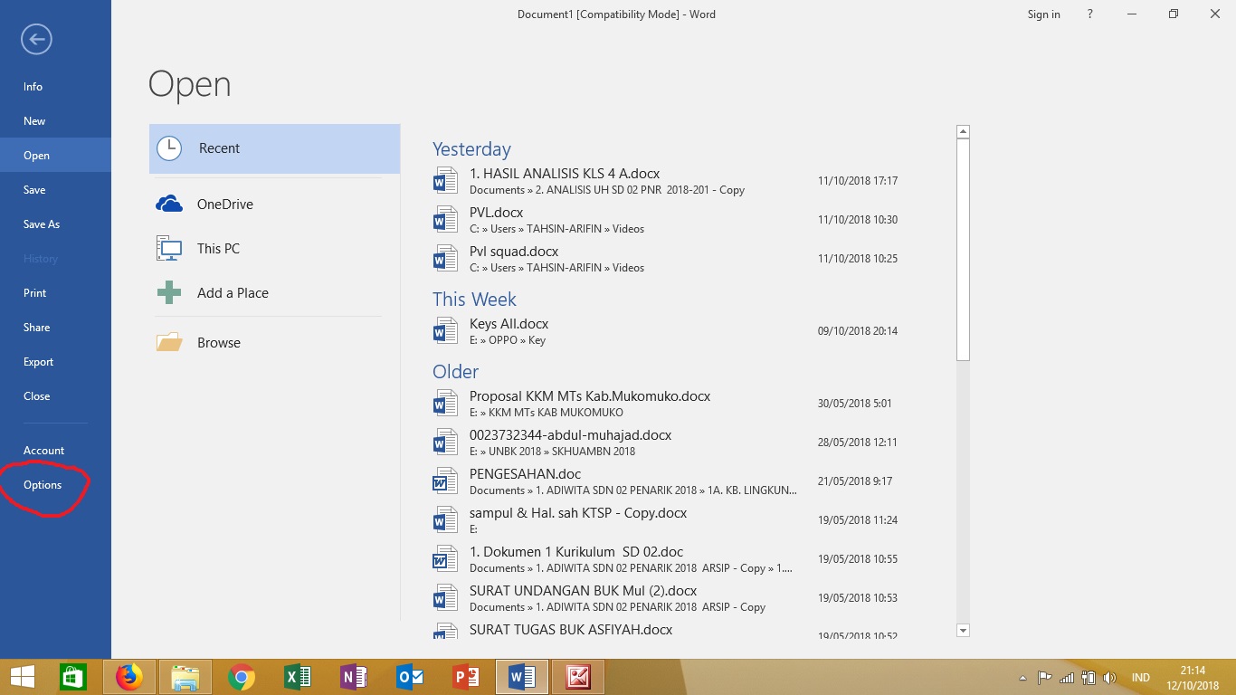 MENGAKTIFKAN FUNGSI CTRL DI MS. WORD « MUHSINUN