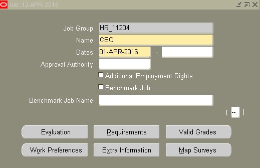 Oracle HRMS: Creating Job,Grade,Grade Rate and Positions in Oracle HRMS