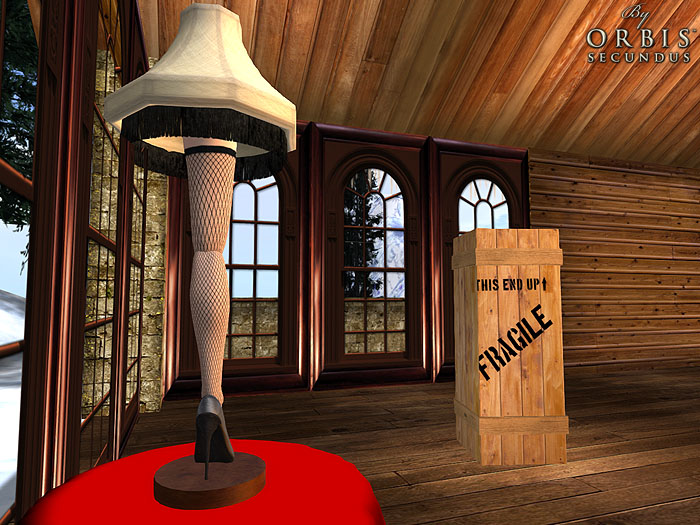Orbis Secundus: Christmas Leg Lamp & Music Box for Second Life