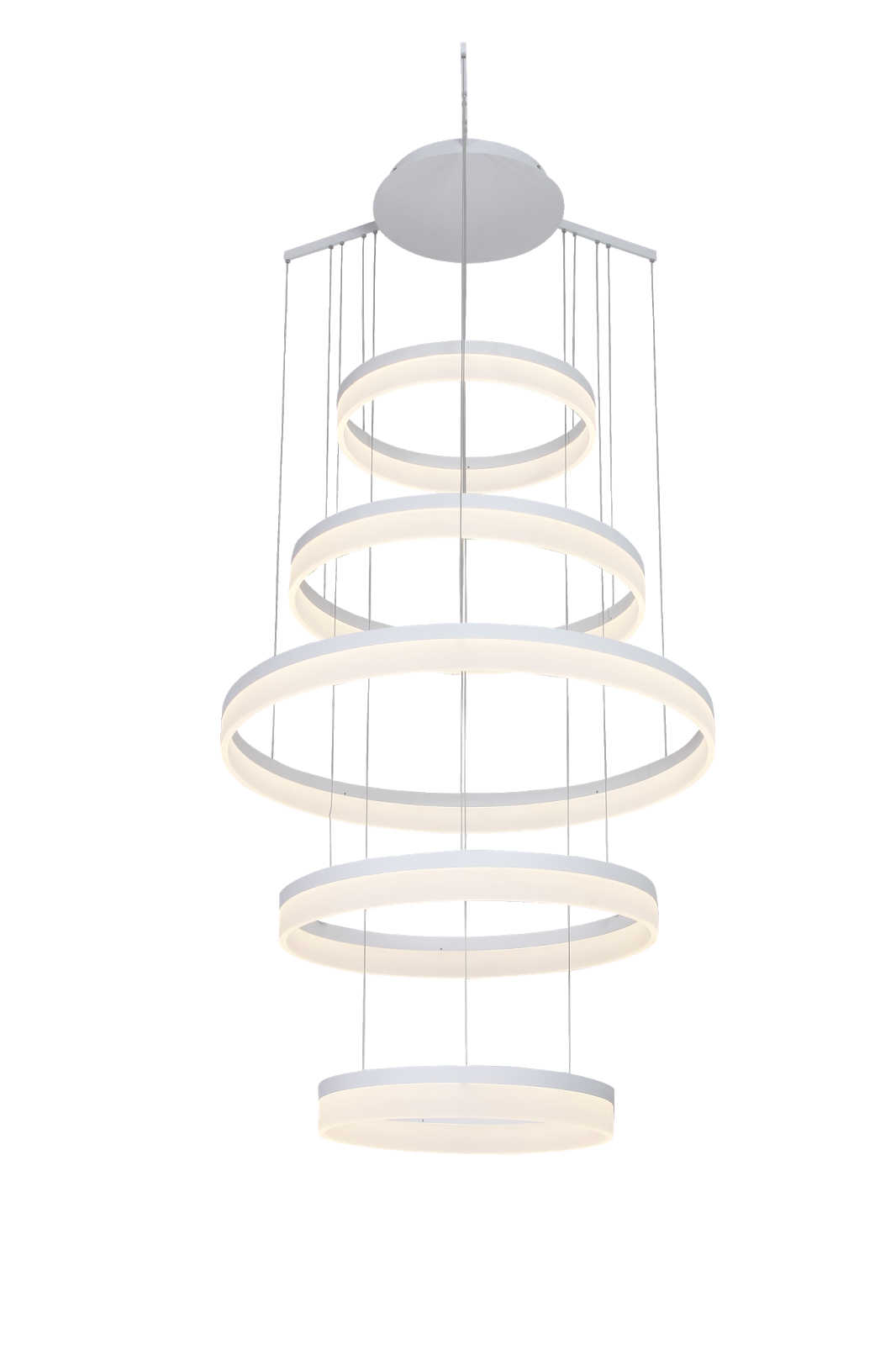 3-light large round LED circular light fixture