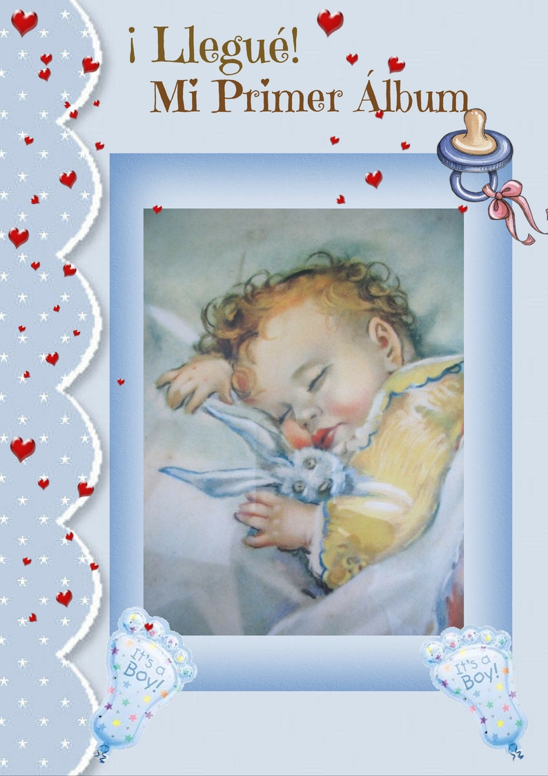 EBOOKS PATRONES : MI PRIMER ÁLBUM NIÑO- FOTOÁLBUN IMPRIMIBLE