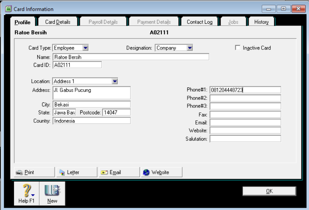 Tugas: Tutorial : Pembuatan Card File di MYOB