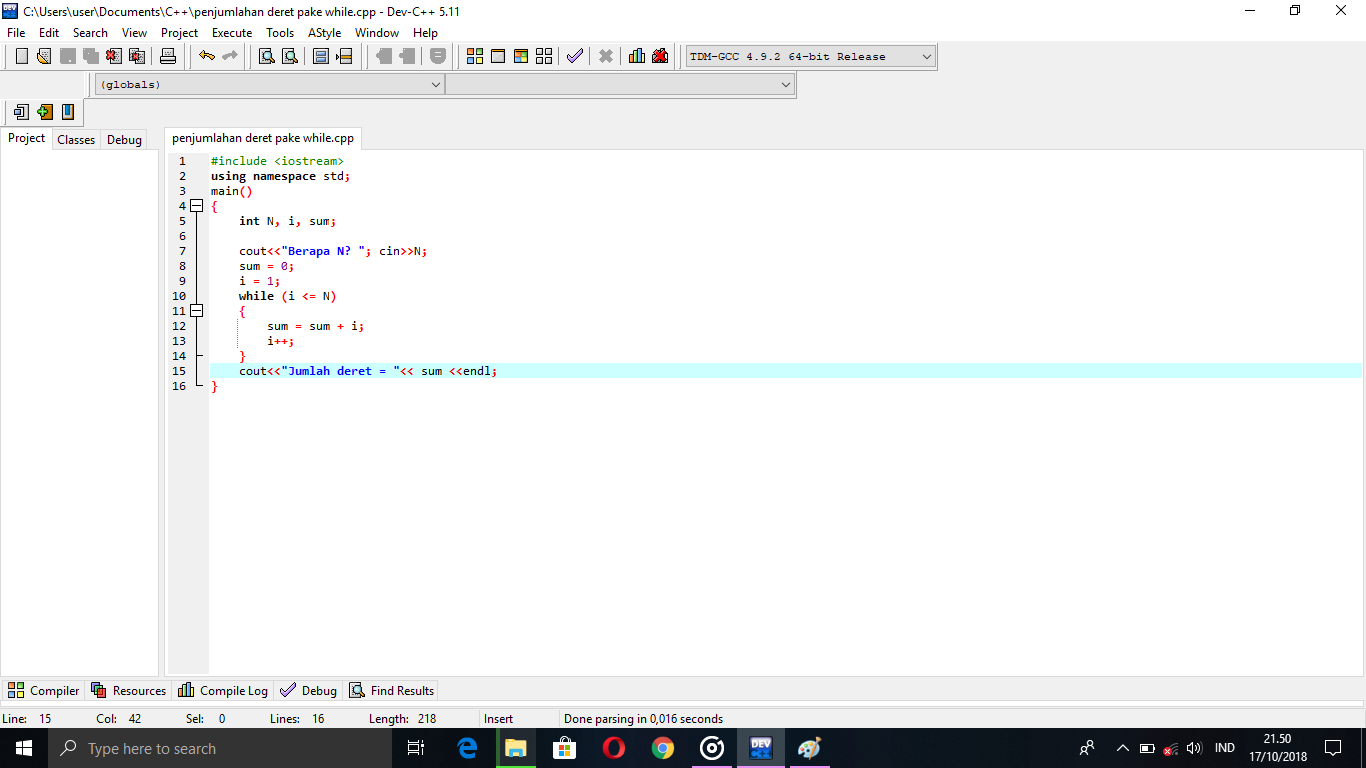 Tutorial C++ | 5 Contoh Program Sederhana Menggunakan Pengulangan While ...