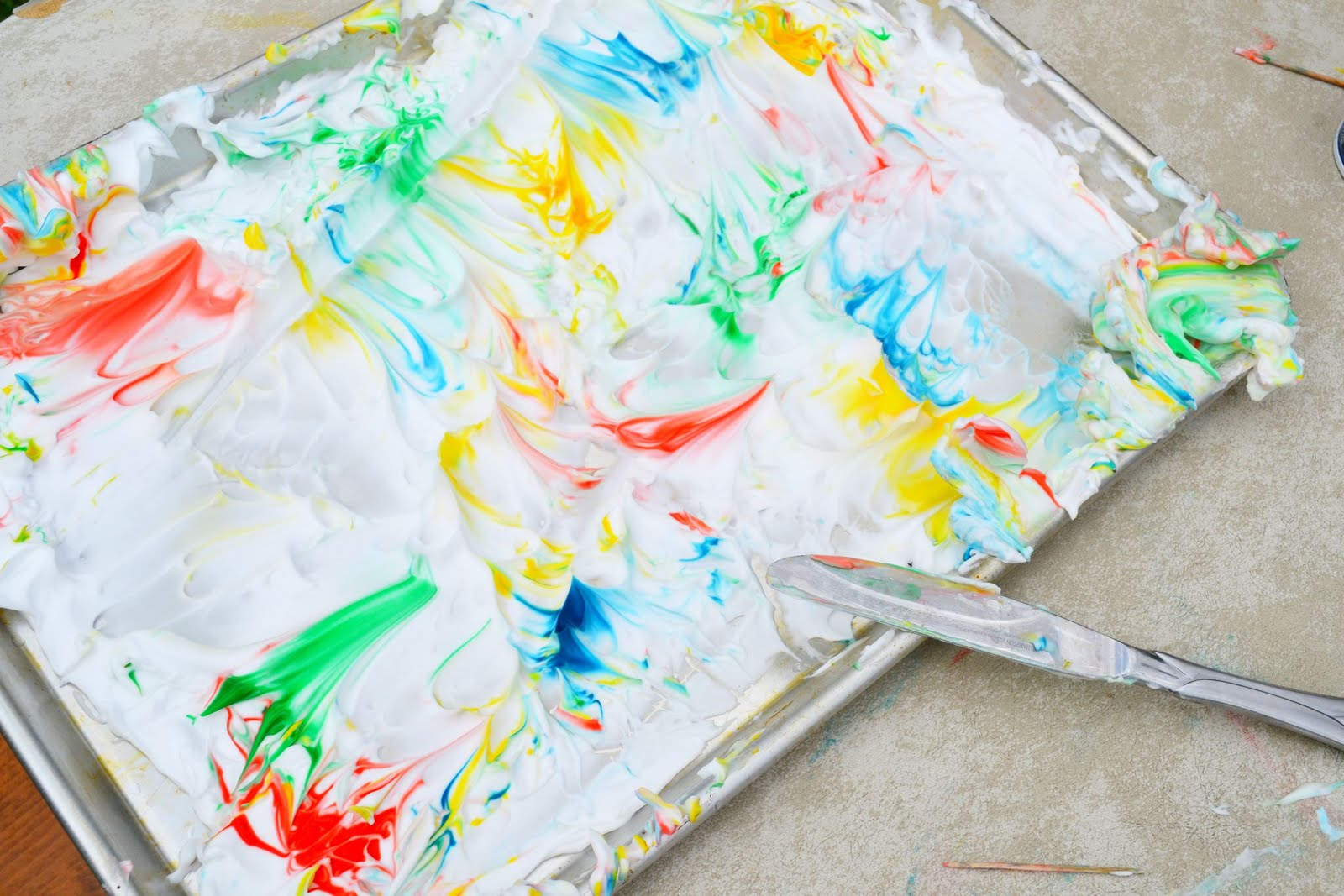 Talented Terrace Girls: Shaving Cream Project