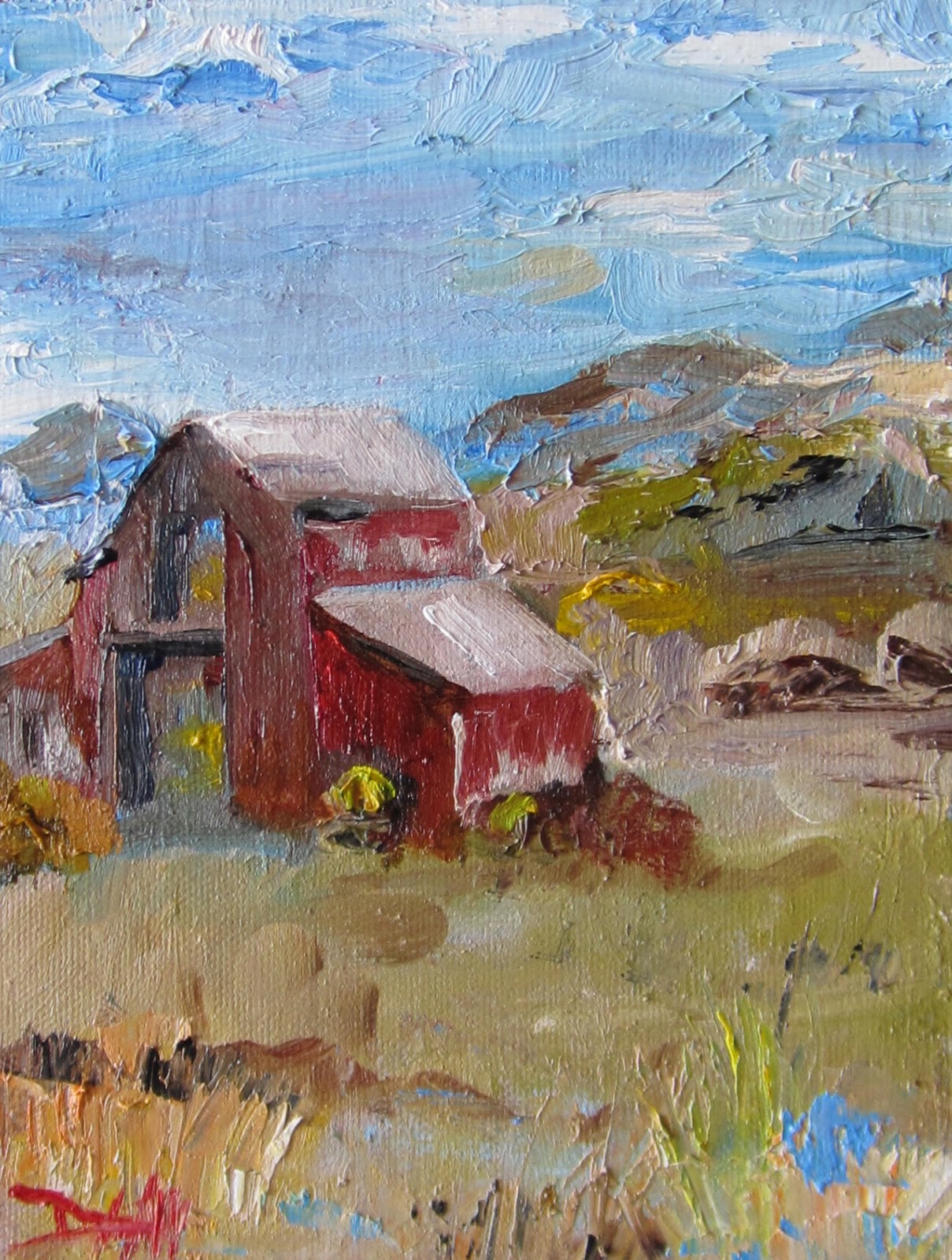 Painting of the Day, Daily Paintings by Delilah: The Homestead