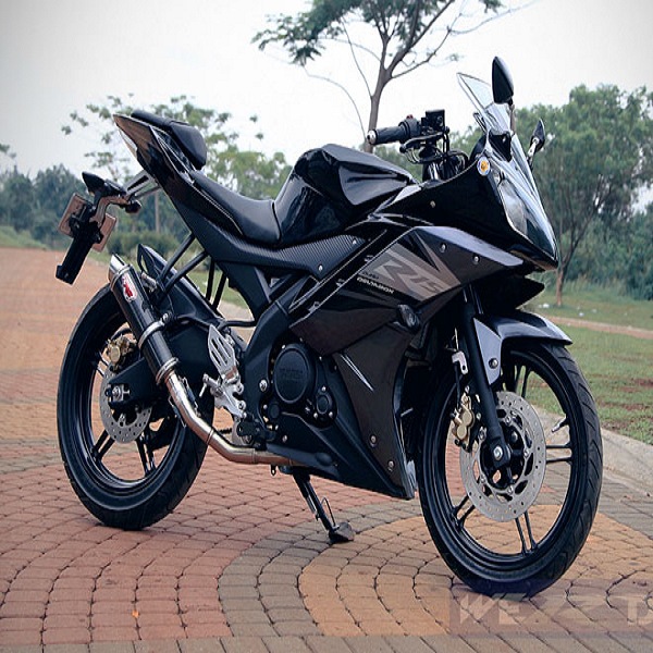 Foto modifikasi r15 hitam merah doff monster jari jari keren terbaru 2019