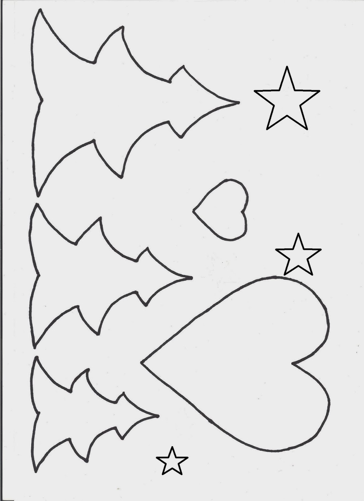 DIY Juletræ hjerte skapelon til uro/ vægpynt