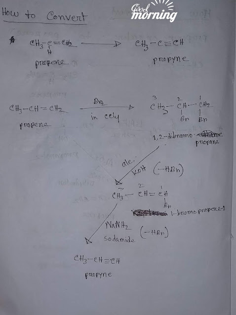 How to Convert propene to propyne and propyne to propene conversion