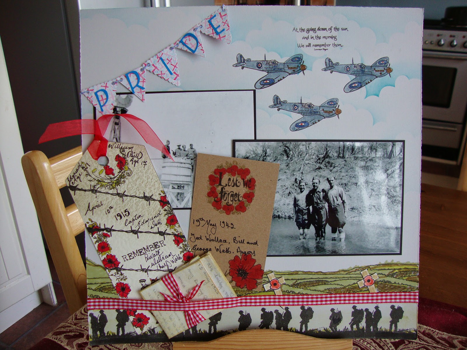 Arty Crafty: Grace's Letter WWII scrapbook page's...