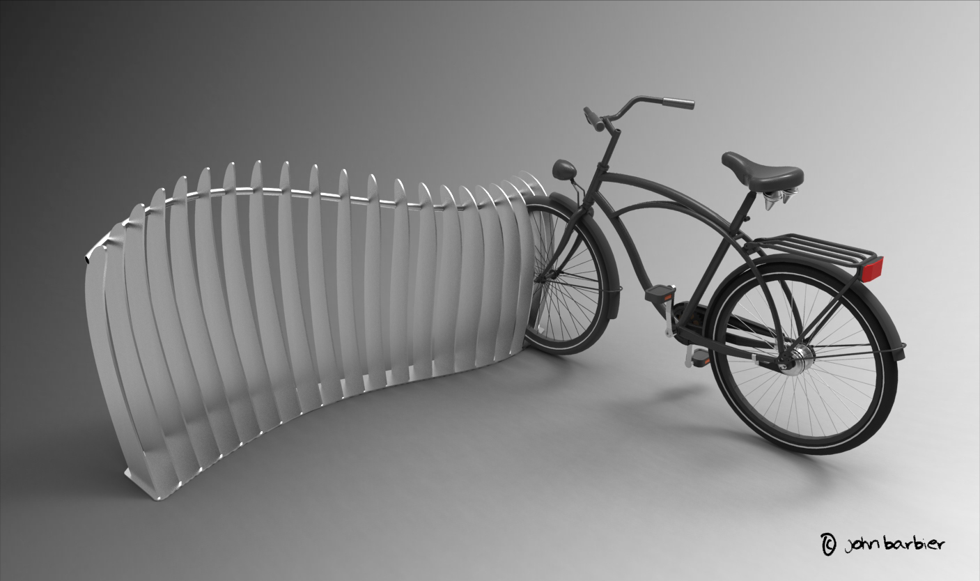 Blue-Ink Marker: Bike Rack Design