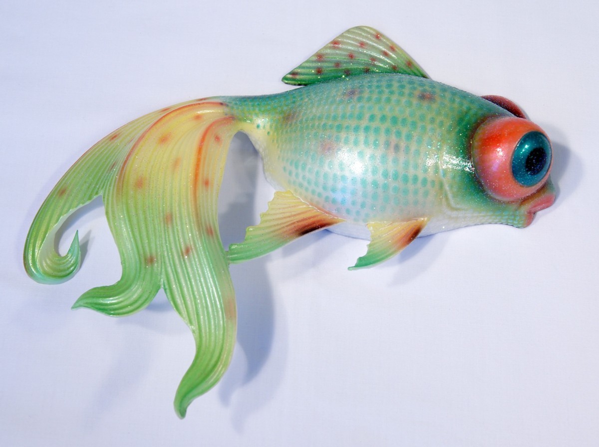 Misuzu's Fancy Goldfish: Hand Painted 12” Goldfish