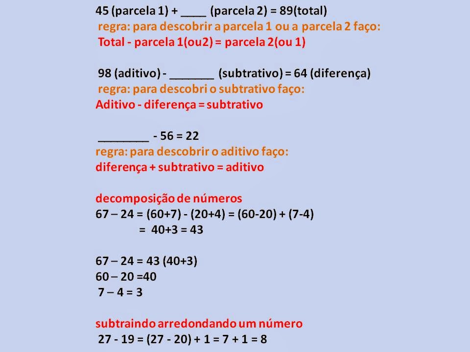 MatELíngua: Subtração - estratégias de cálculo