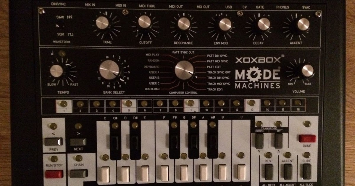MATRIXSYNTH: Mode Machines Xoxbox Mk 3 Synth + Sequencer TB-303 Clone