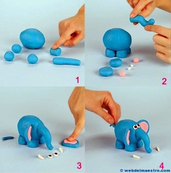 MI MUNDO DE COLOR: Figuras de barro sencillas para niños