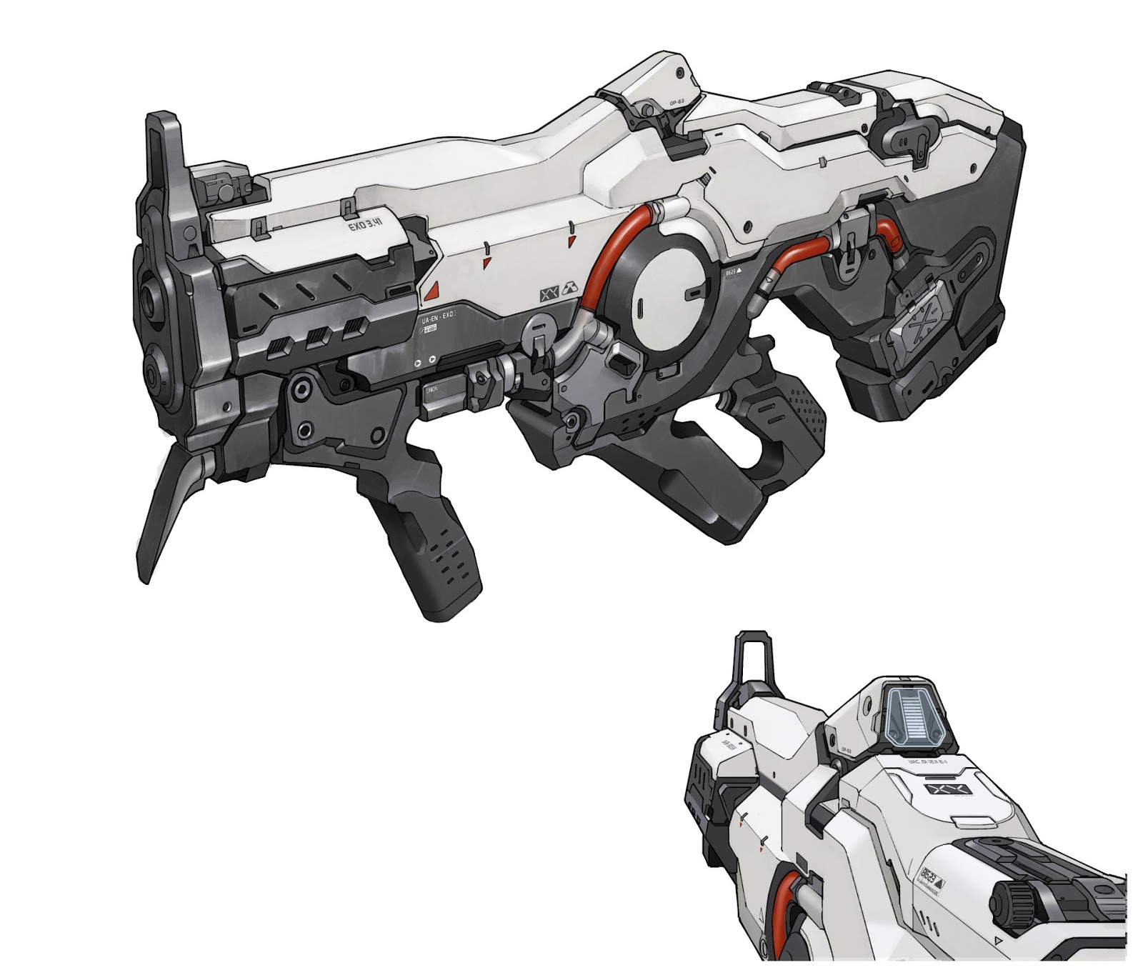 DOOM+Plasma+Rifle+Gun+Concept+Art+by+Jon+Lane.jpg (1600×1358)-花瓣网