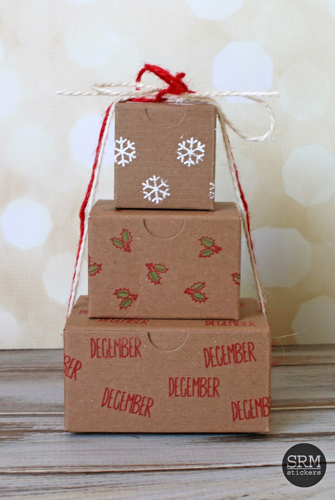SRM Stickers: Stamped Gift Boxes by Samantha