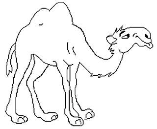 Gambar Mewarnai Unta