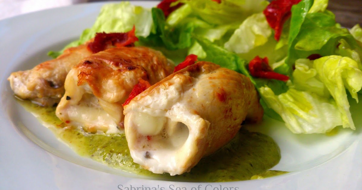 Rollitos de pollo al pesto - Sabrina´s Sea of Colors