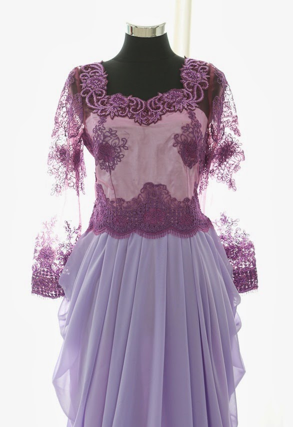 INADE DESIGN: Royal Mauve -Long dress ungu
