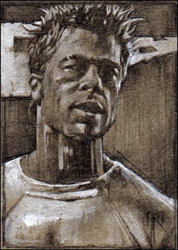 Fine Art by Jim Kilroy: "Tyler Durden (Fight Club)" ACEO / Sketch Card