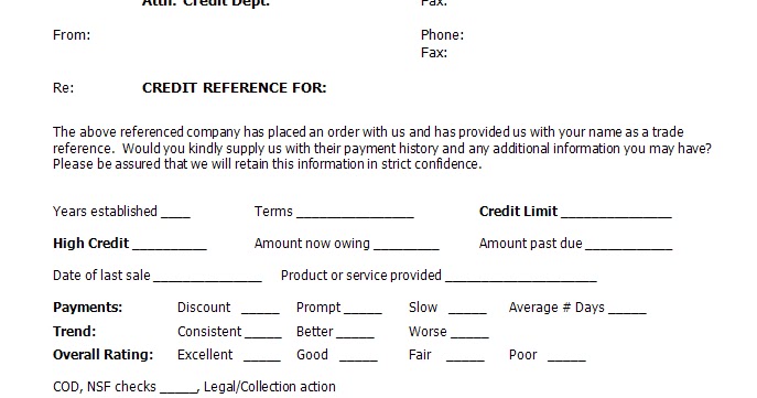 Trade Reference List