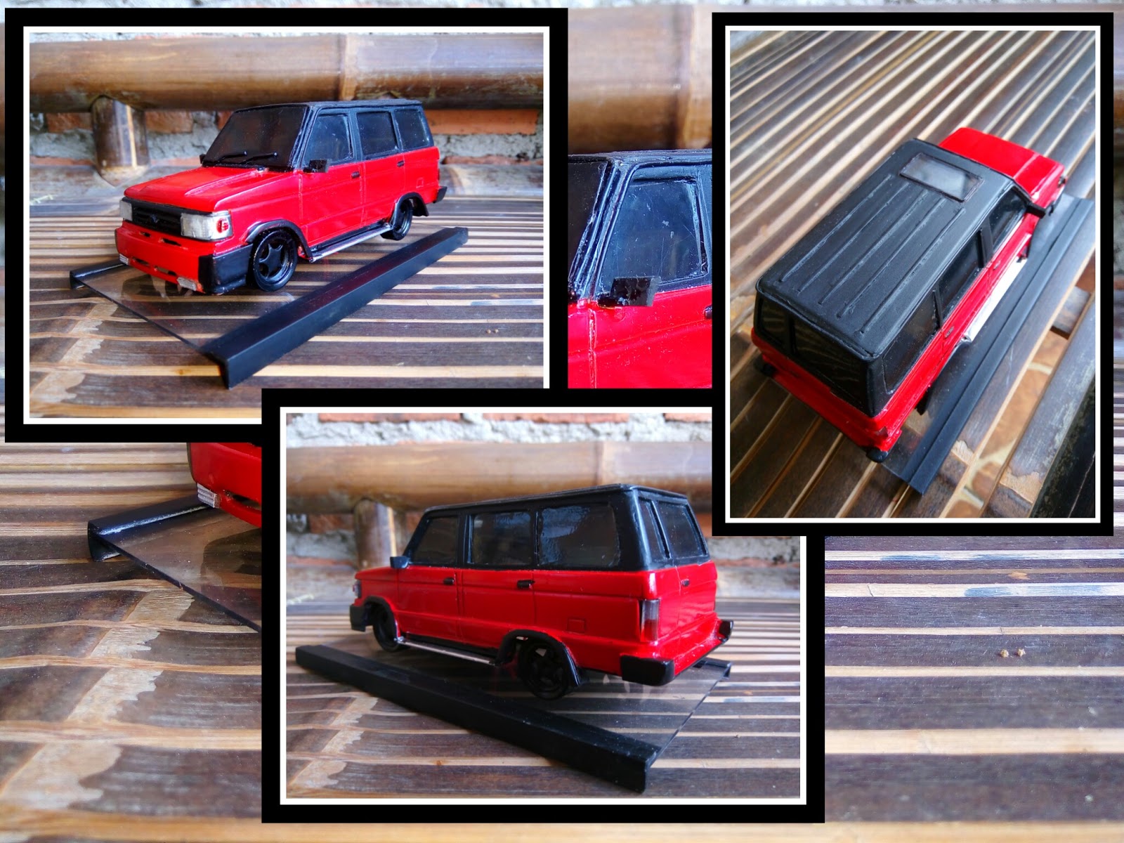 Diecast Miniatur Mobil Kijang Grand Extra Merah Hitam
