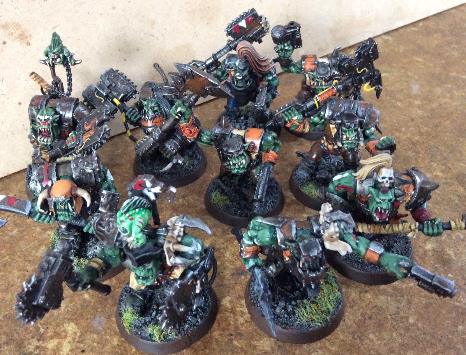 Redtoof's Mostly 40K Blog: Da Ork Project Part 6 - Nobz!