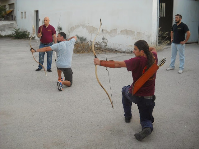 ΚΟΡΥΒΑΝΤΕΣ: Traditional Archery Training in Athens / Greece , July 13 2014