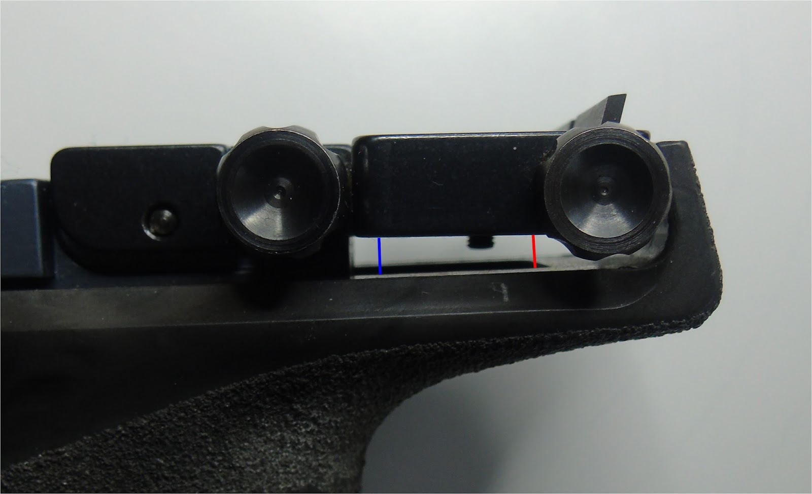 Hammerli SP20 RRS: Rear sight angle vs front sight post hight.