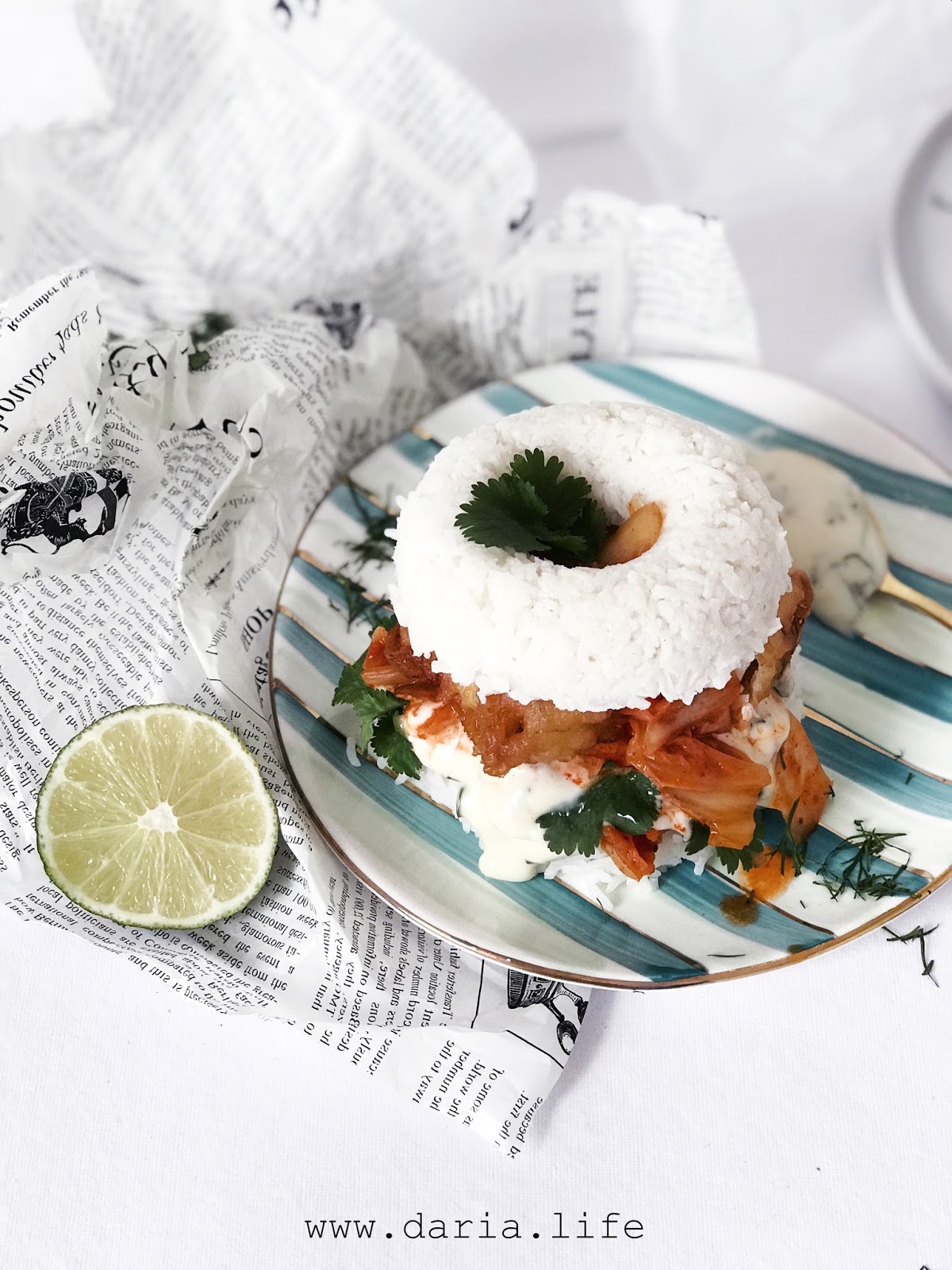 daria.life: Fisch - Reis - Bagel mit Kimchi