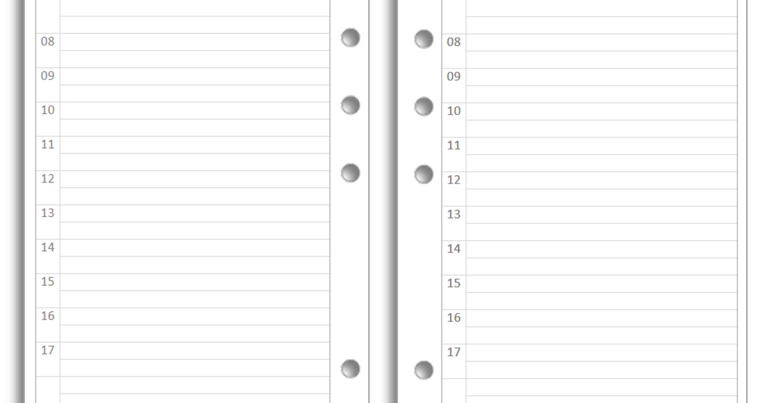 Philofaxy: Free Filofax diary inserts to print on Letter paper
