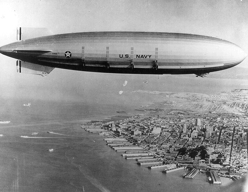 Historical Photos: AirBalloon the USS Akron 1930's
