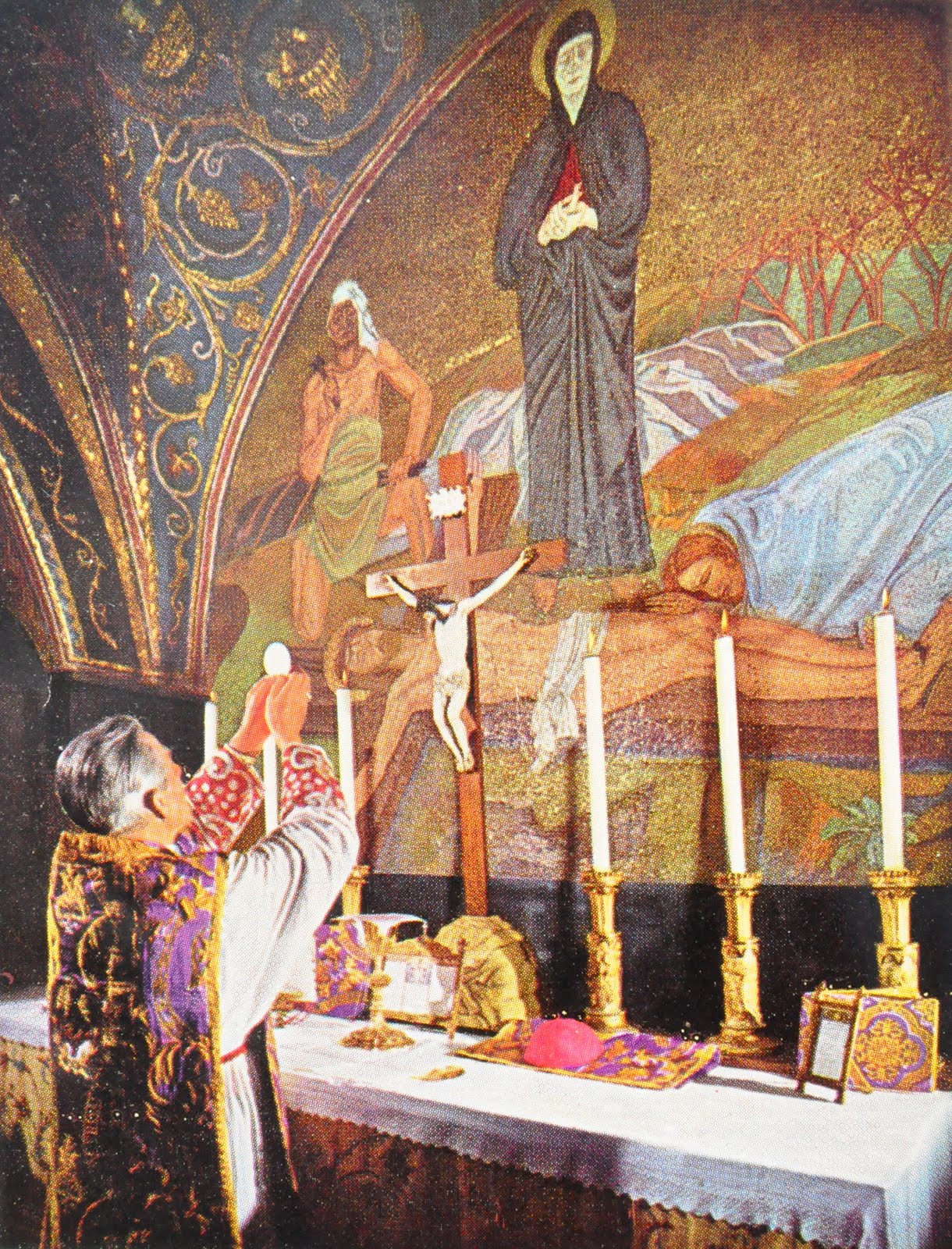 Latin Rite Altar on Mount Calvary (Church of the Holy Sepulchre ...