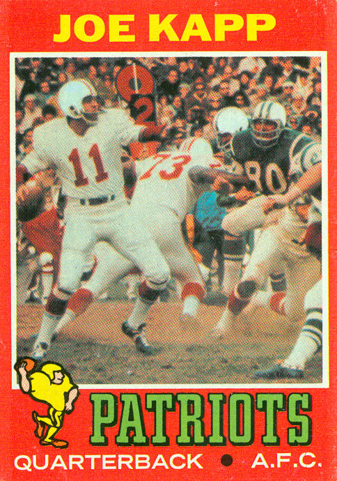 1971 Football Cards: New England Patriots