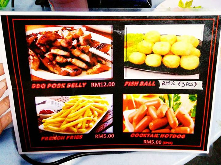 BBQ & Fries Stall MENU at Taman Tunku Miri - Miri Food Sharing