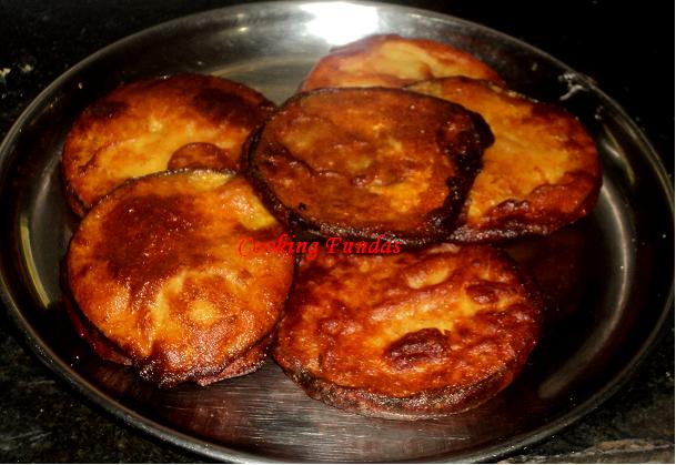 Cooking Fundas: Baigani ( Eggplant fritters )