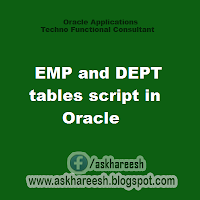 EMP and DEPT tables script in Oracle | AskHareesh Blog | Oracle Apps ...
