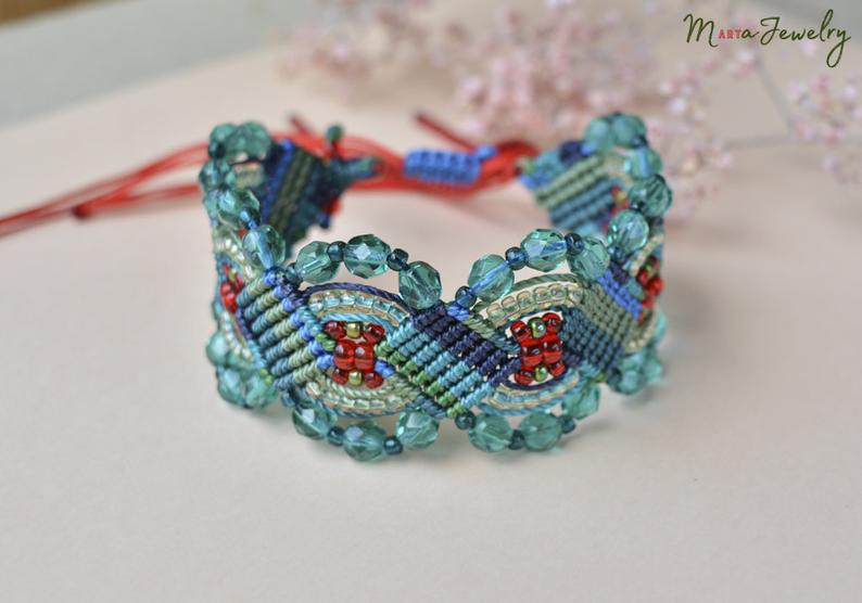 Gemstone Micro-Macrame Jewelry by MartaJewelry / The Beading Gem