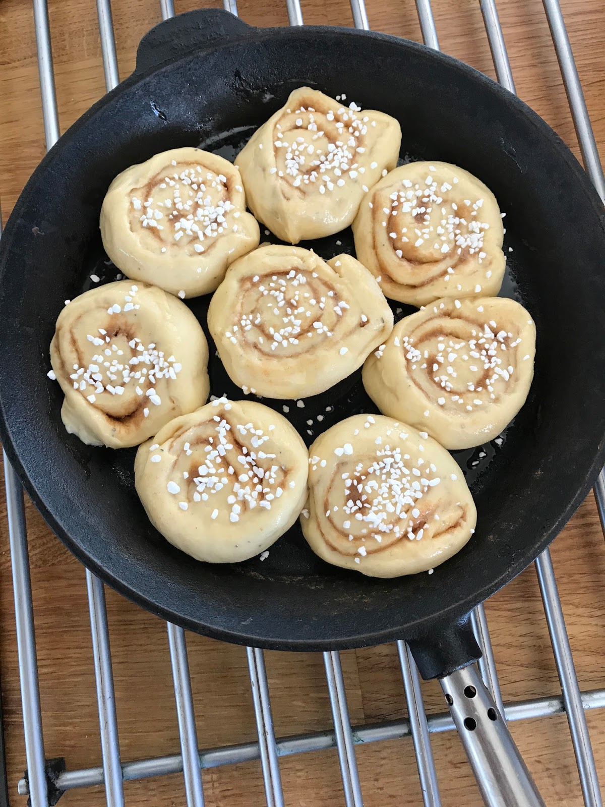 Bullkrans i stekpanna